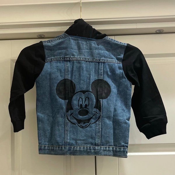 Mickey Mouse Denim Jacket - Etsy