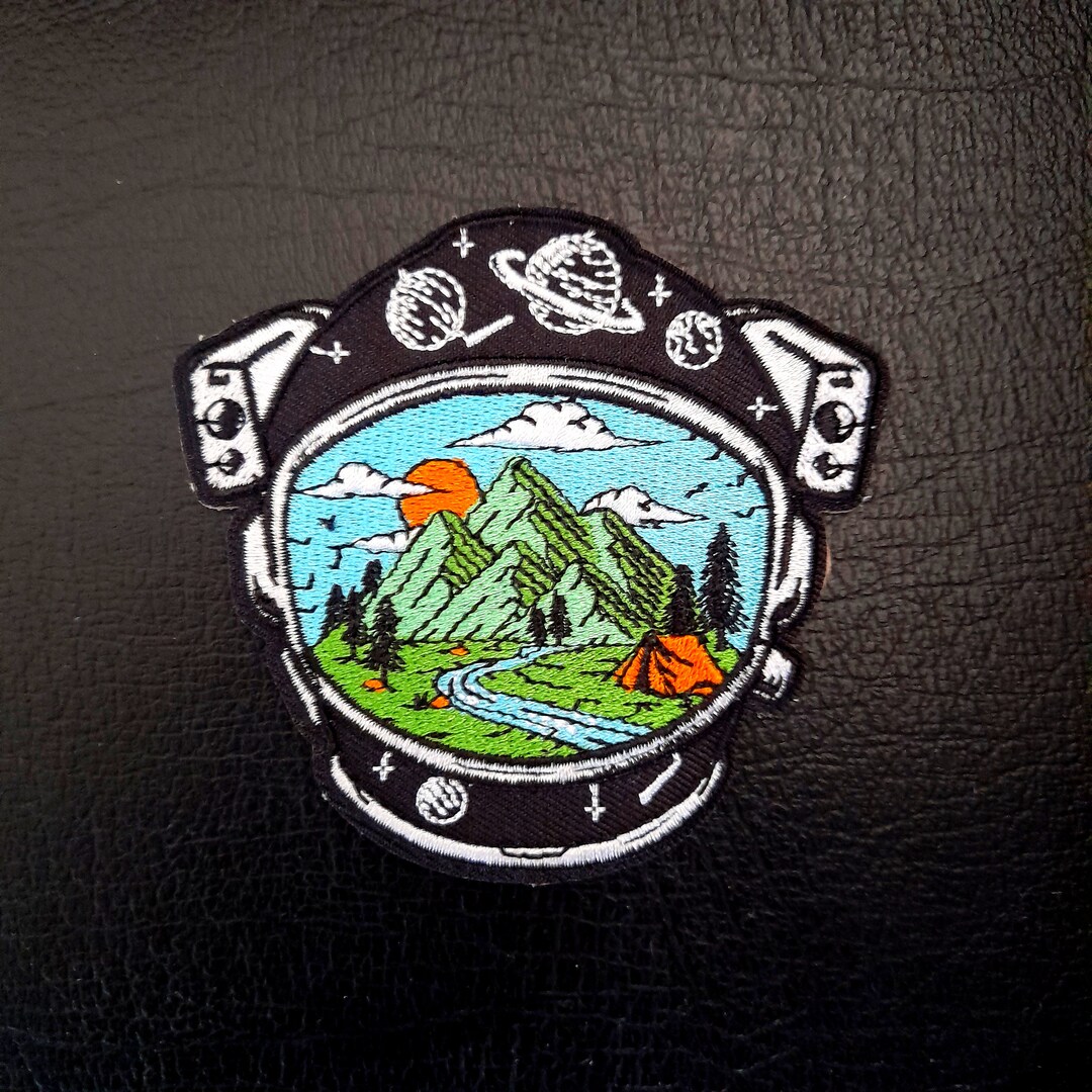 Utopia Embroidered Patch Super Cool Astronaut Iron on Patch Spaceman ...
