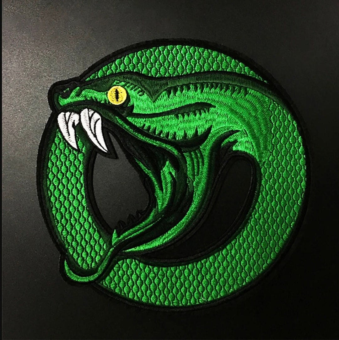 Viper Embroidered Patch Green Snake Back Patch Nature Lover Iron on ...