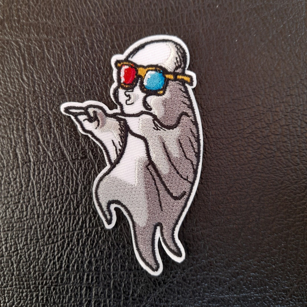 Funny Ghost Embroidered Patch Pistol Toting Ghost Meme Iron on Applique Beautiful Ghoul Decal ...