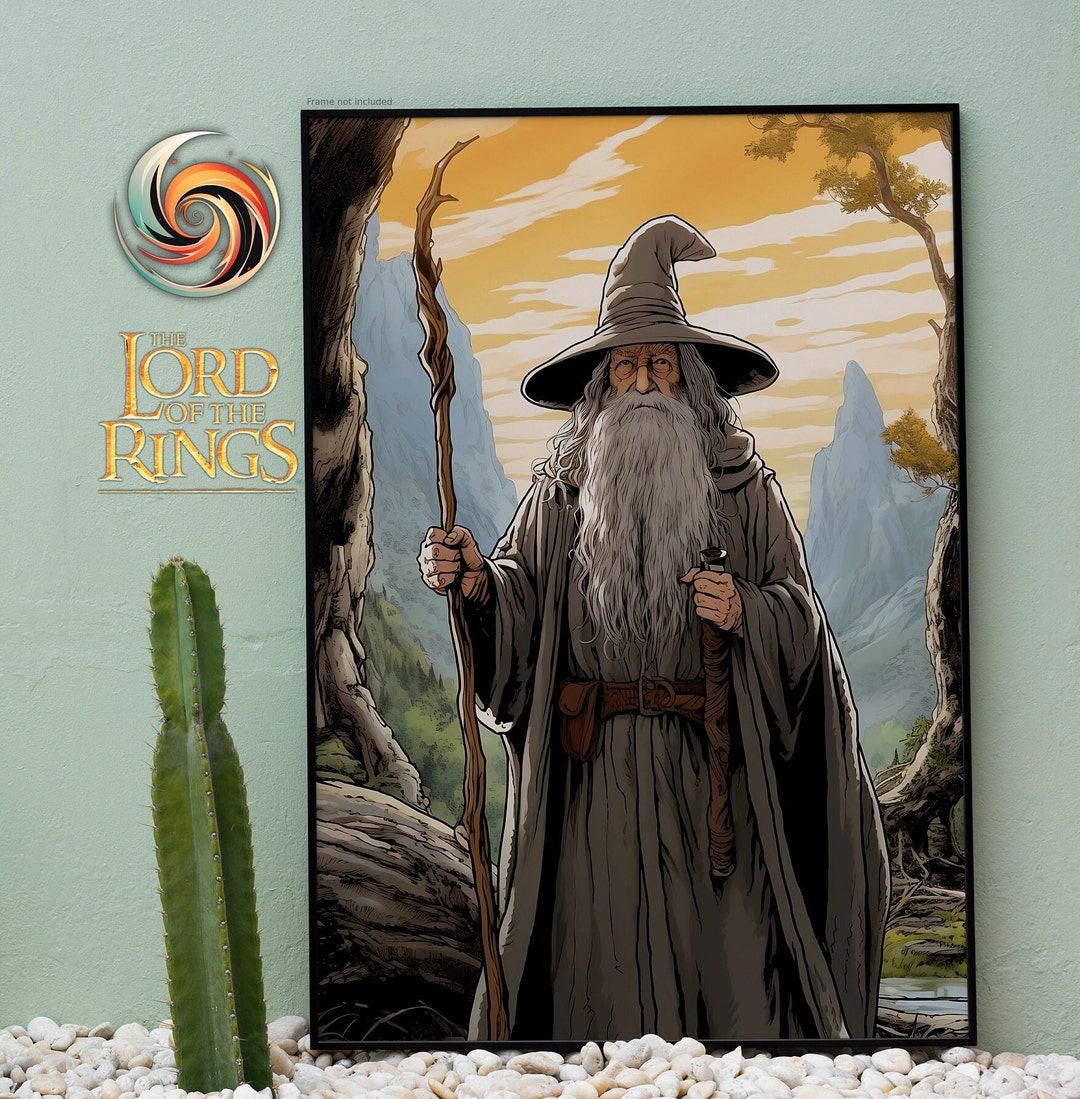 Gandalf the Grey Poster Lord of the Rings Movie Art Print - Etsy