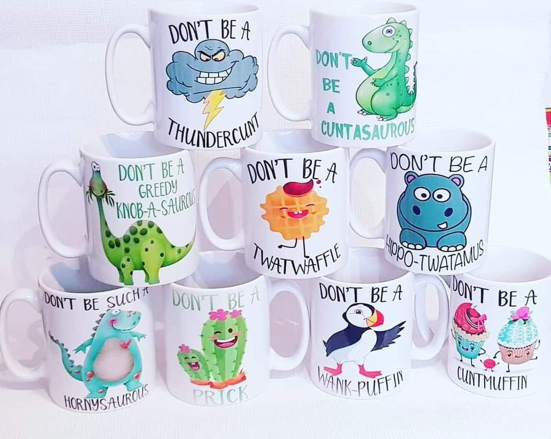 Set of 9 Profanity Gift Mugs Adult Gifts Adult Mugs Rude Gift Adult ...