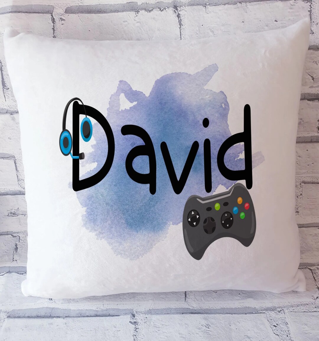 Personalised Boys Gaming Cushion Gift Xbox PS4 PC Bedroom Decor Gaming ...