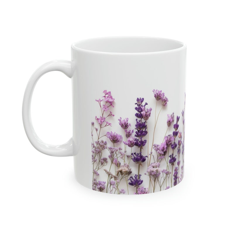 Pressed Flower Mug, Cottagecore Coffee, Boho Esque Ceramic Mug ...
