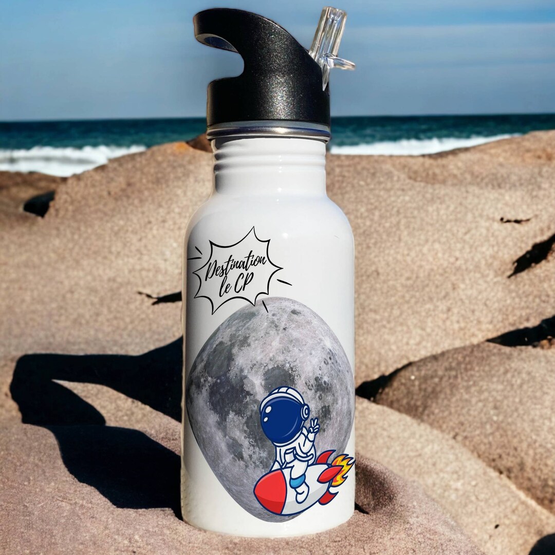 Small Personalized Gourd Astronaut on a Rocket in Front of the Moon ...