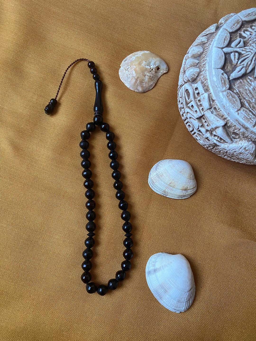 Handcrafted Indian Kuka Wood Prayer Beads,tasbih,misbaha 33bead,gift ...