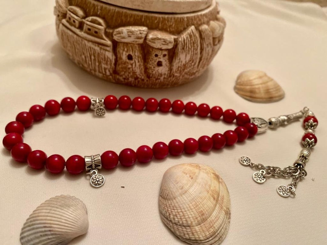 Red Coral Tasbih,high-quality Red Coral Islamic Gift,gift for Him ...