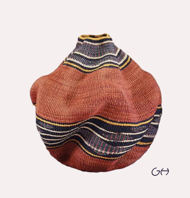 Basabasa Bolga Basket, Bolga Grocery Basket,large Basket, Round Basket ...