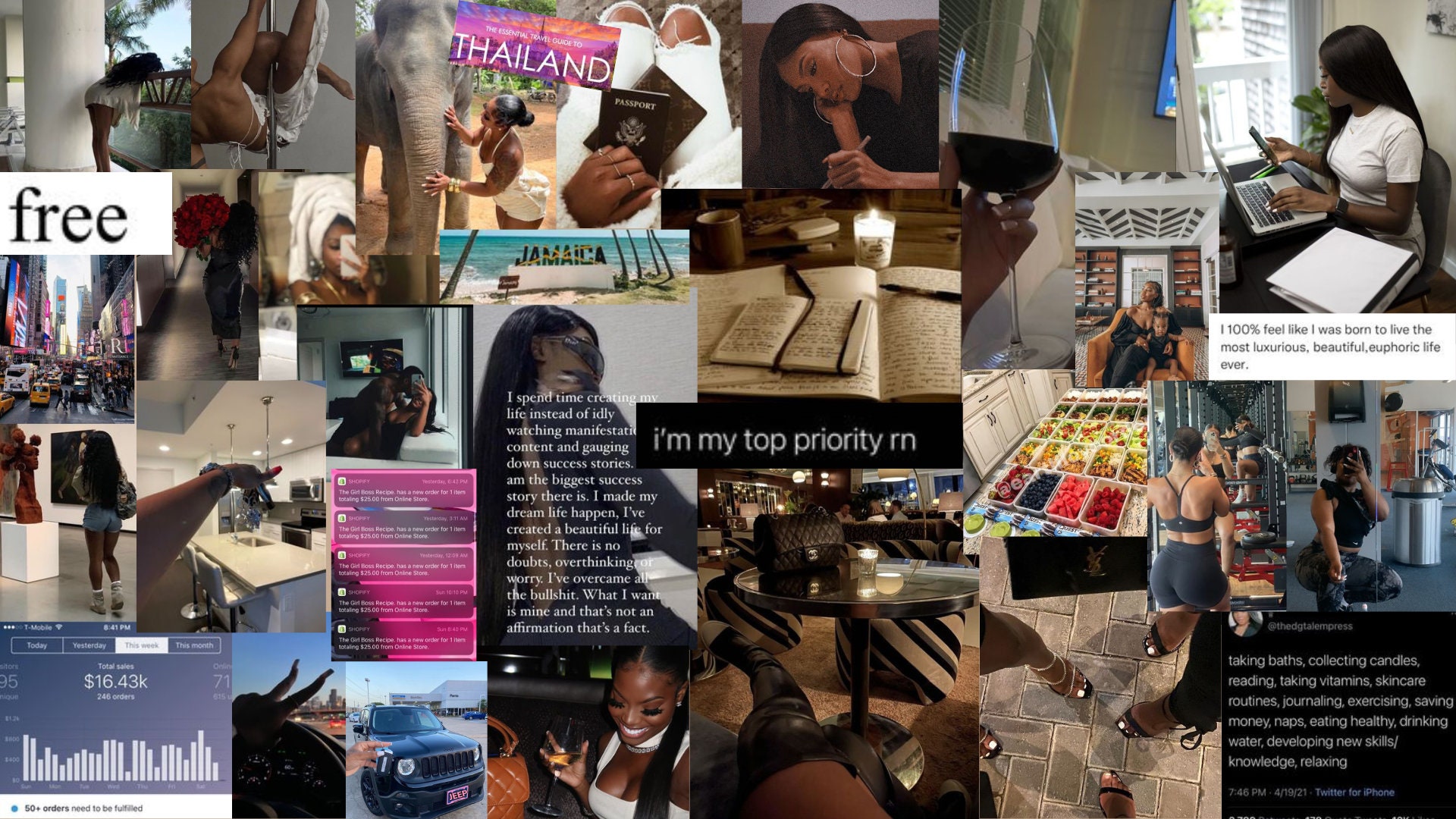 New Year Digital Vision Board Template, Vision Board Desktop/laptop ...