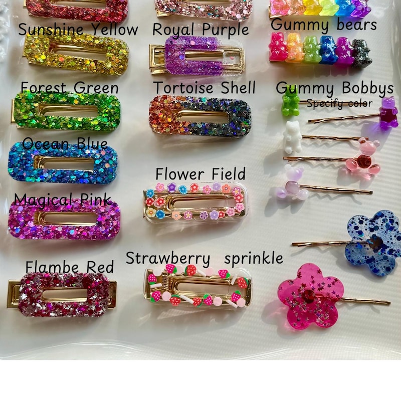 Resin Hair Clip - Etsy