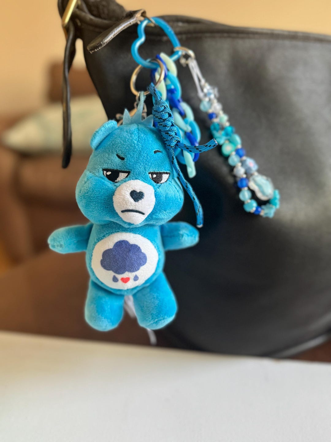 Care Bear Grumpy Carebear Bag Charm Pendant Bead Keychain Belt Accessor ...