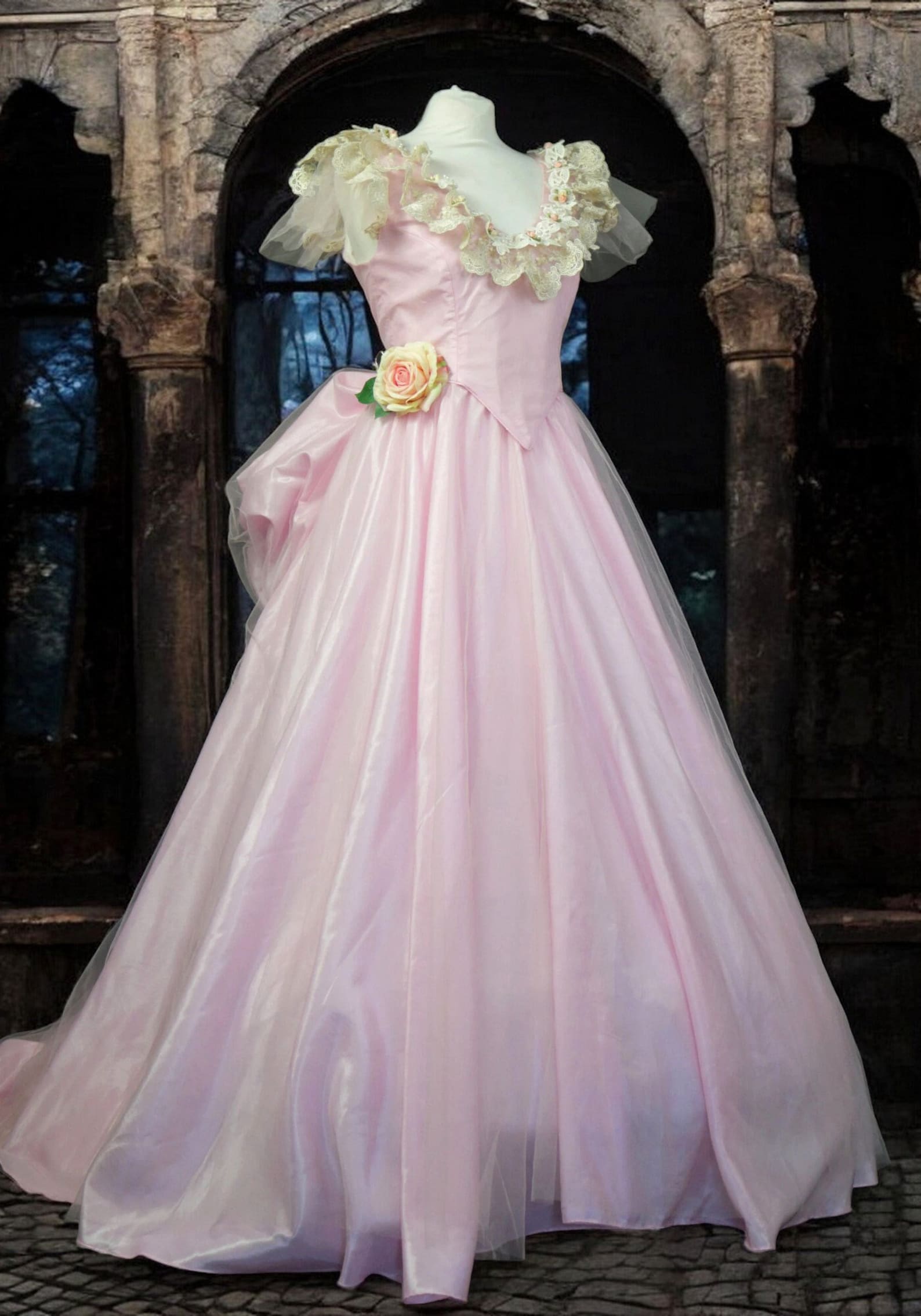 Christine Daaé Phantom of the Opera Pink Dress Gown Victorian Costume ...