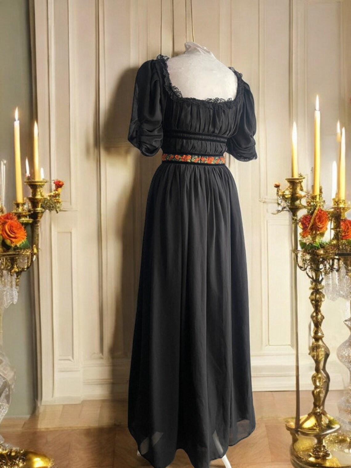 Victorian Witch Whimsy Goth Historical Gothic Maxi Dress Made to Order ...