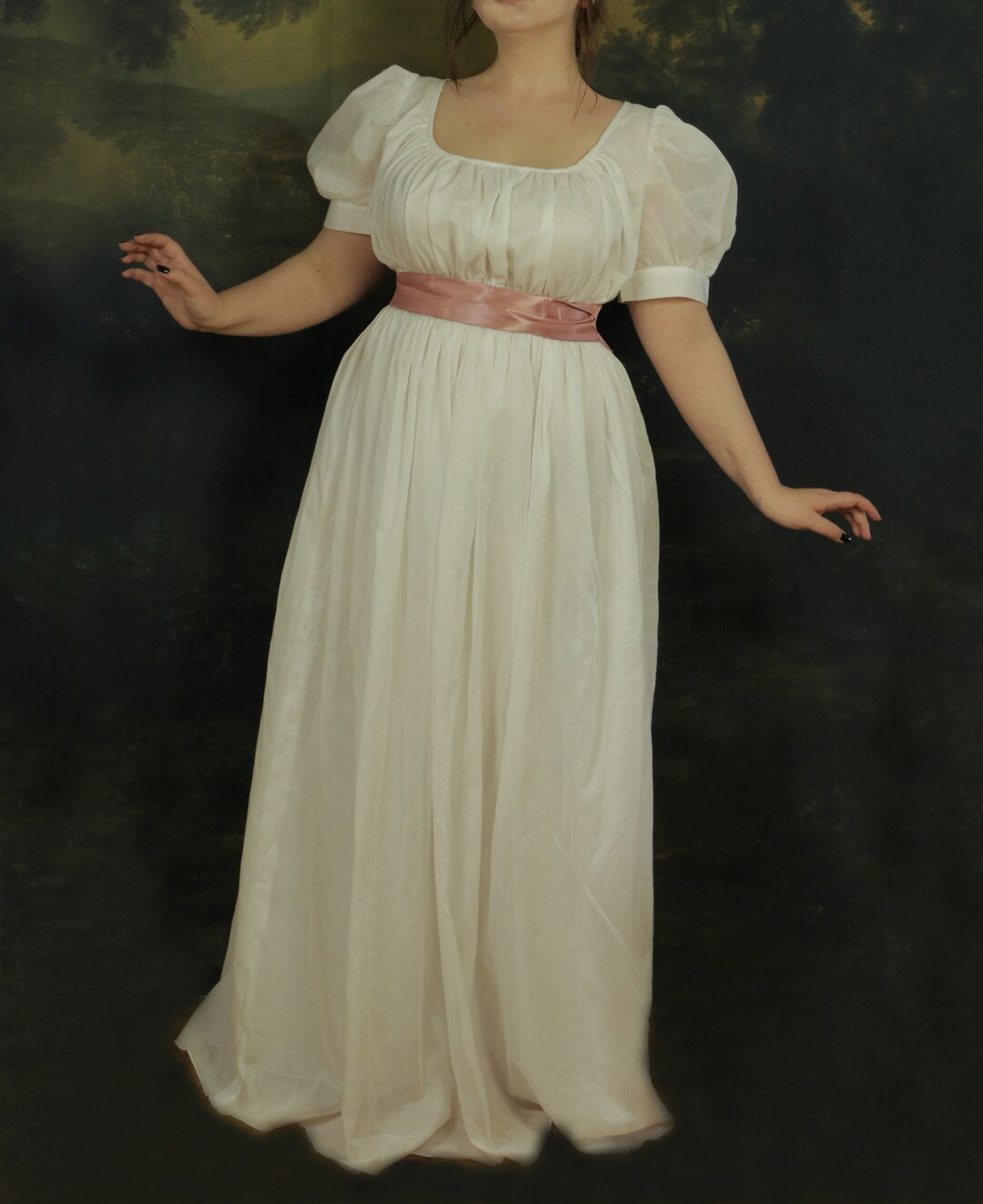 Regency Dress, Light Sense and Sensibility Cotton Muslin Dress ...