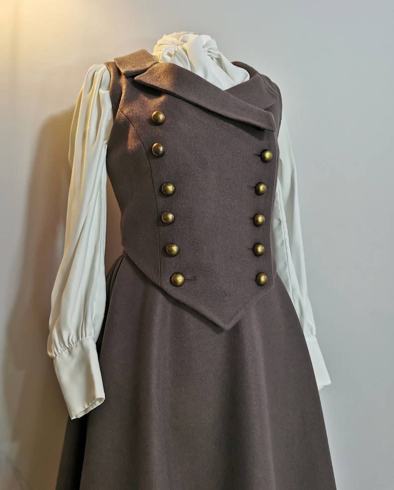 Edwardian Tweed Suit: Victorian Wool Vest and Skirt Set (size S) - Etsy