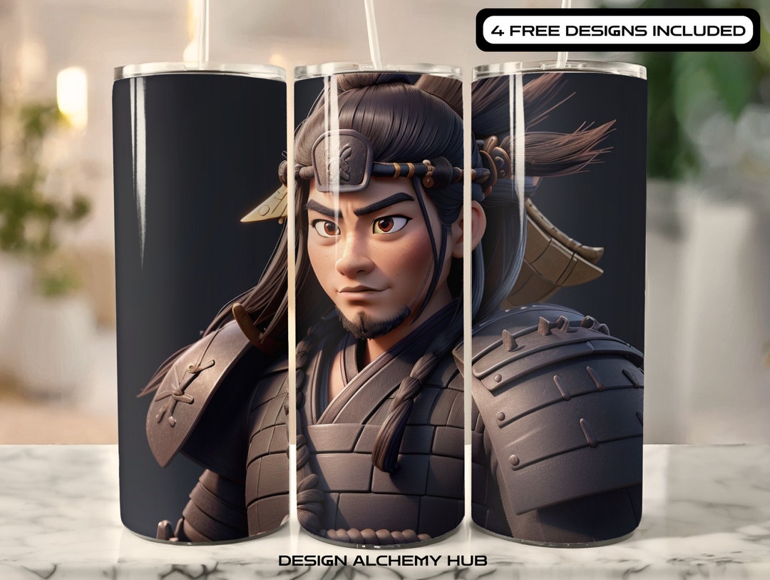 Samurai Tumbler Wrap Samurai Tumbler Design Tumbler Wrap - Etsy