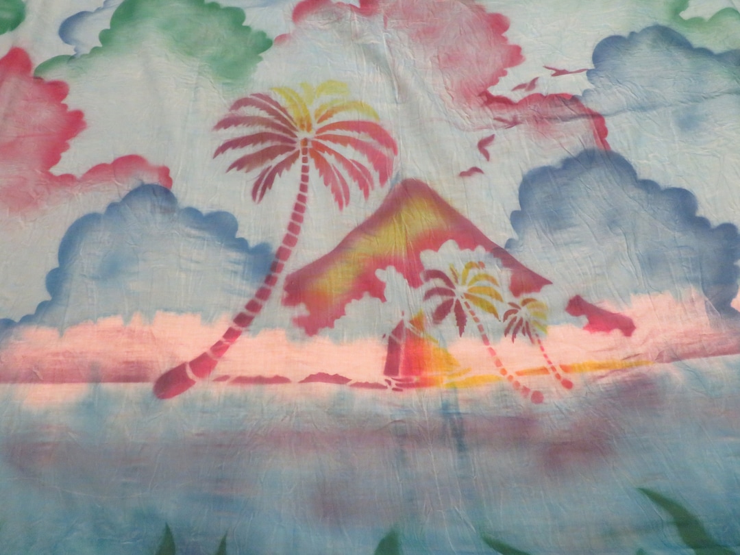 Polynesian Pareo Hand-dyed, Vintage Tahiti - Etsy