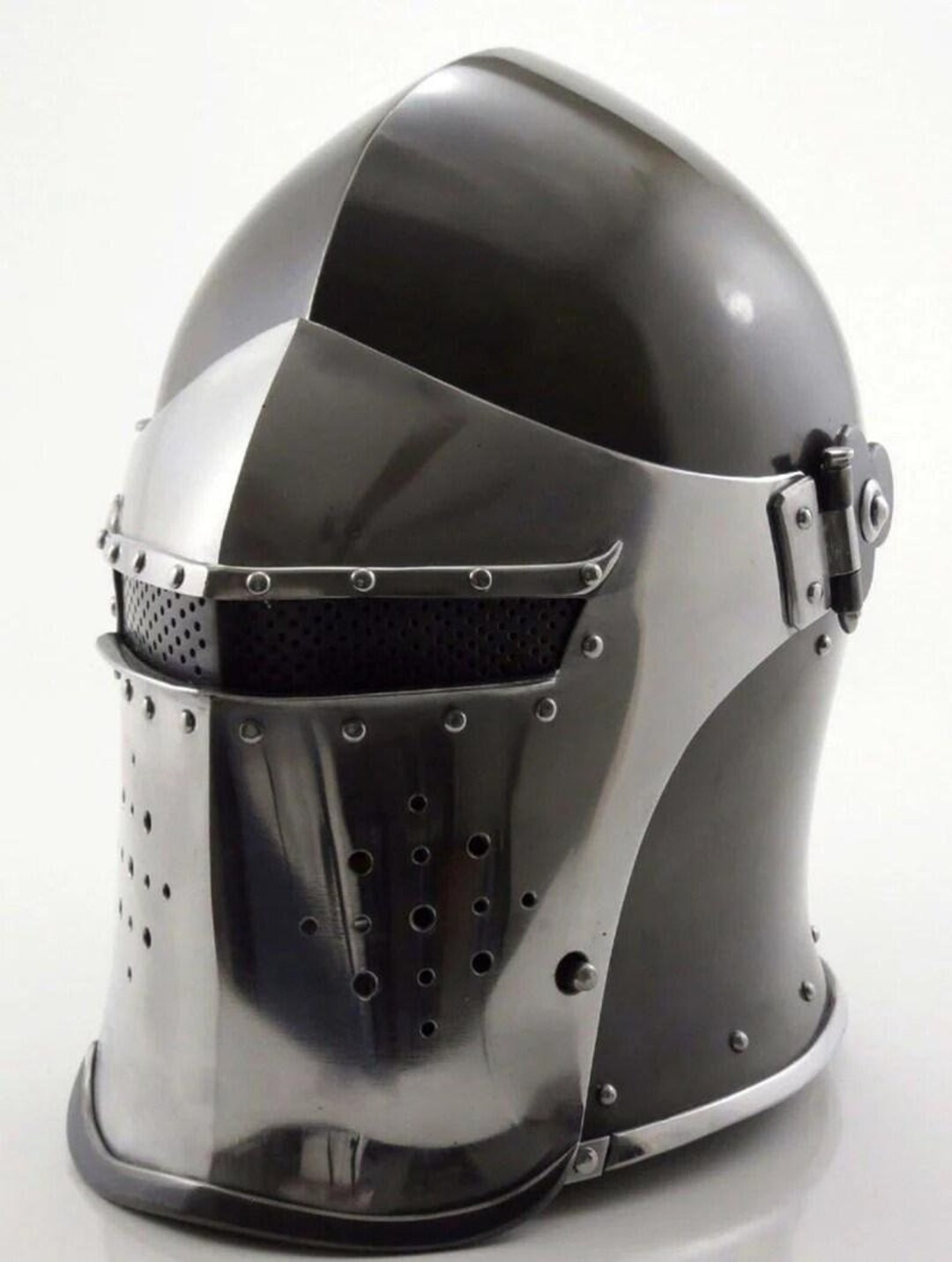 Medieval Black Barbute Helmet Halloween Armour Roman-knight Helmets ...