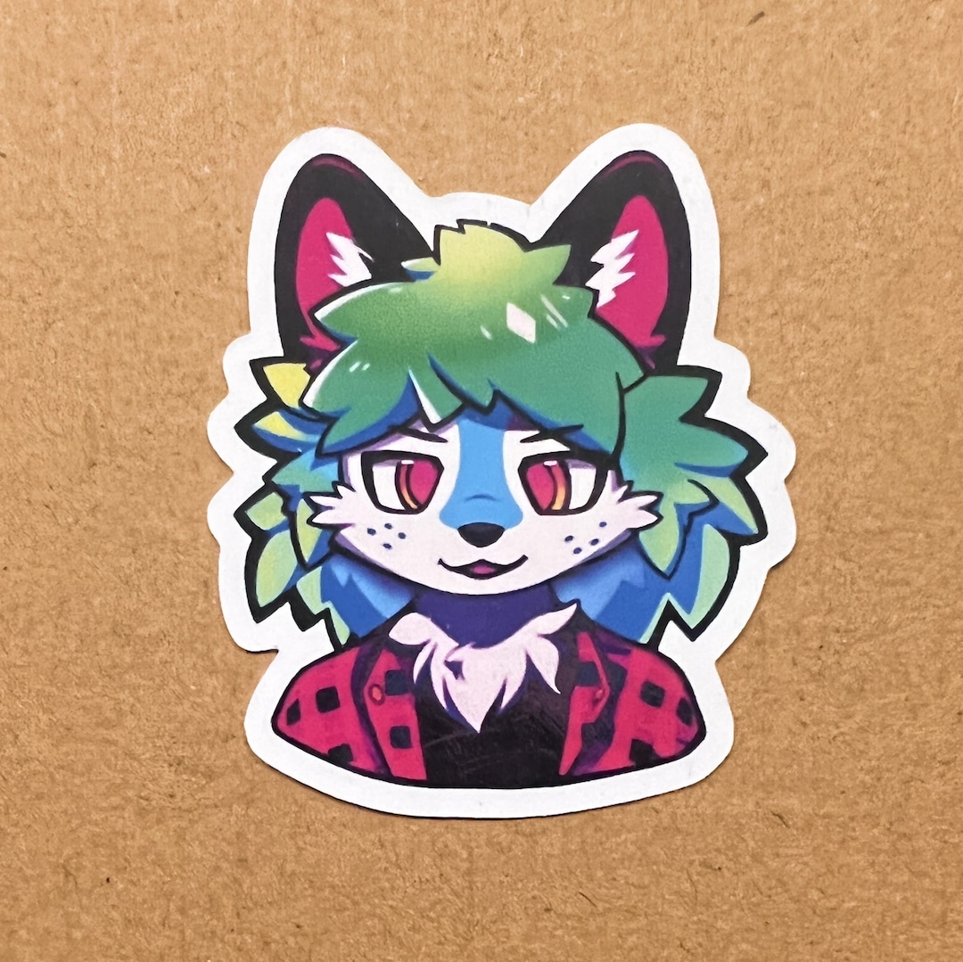 Red and Green Plaid Furry Sticker - Etsy