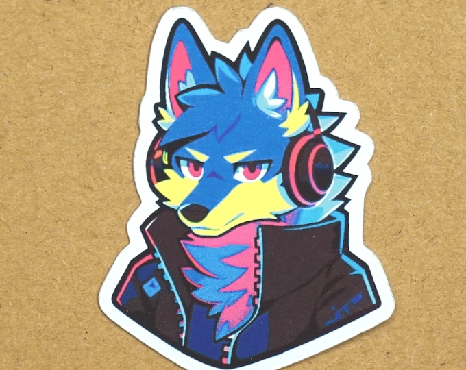 Scifi Furry Wolf Sticker - Etsy