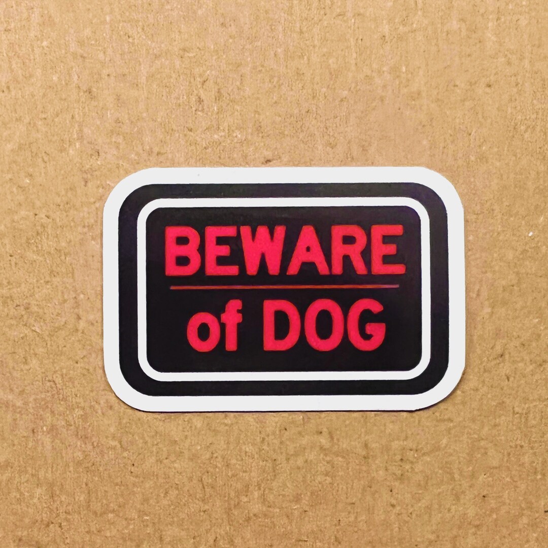 Beware of Dog Sticker - Etsy