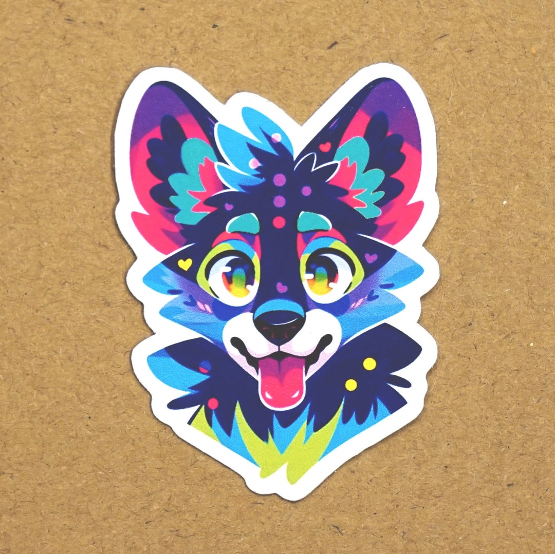 Furry Sticker Blue - Etsy