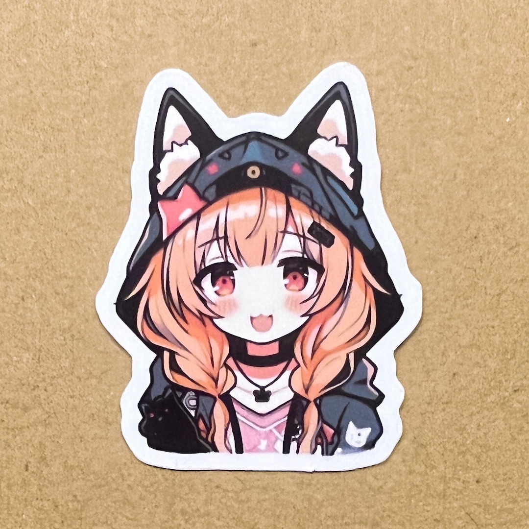 Anime Cat Girl Sticker - Etsy