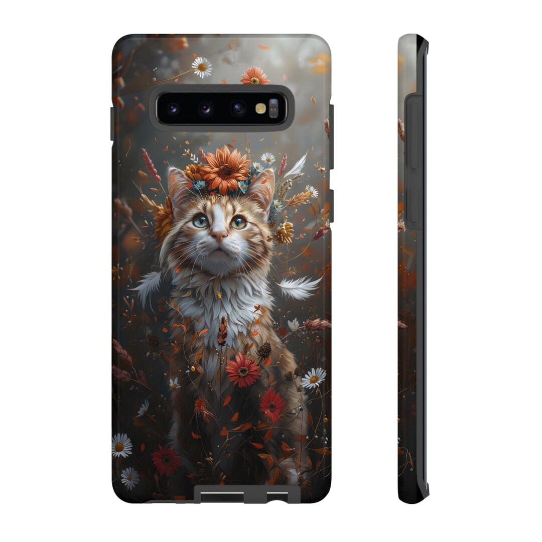 Cute Tabby Cat Phone Case, Maine Coon Aesthetic Phone Cover, iPhone Pro ...