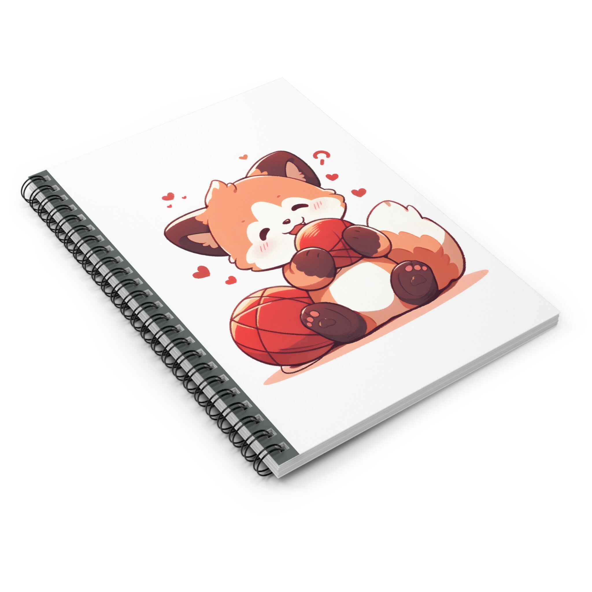 Cute Red Panda Playing With Yarn Notebook, Doodle Art Red Panda Mental ...