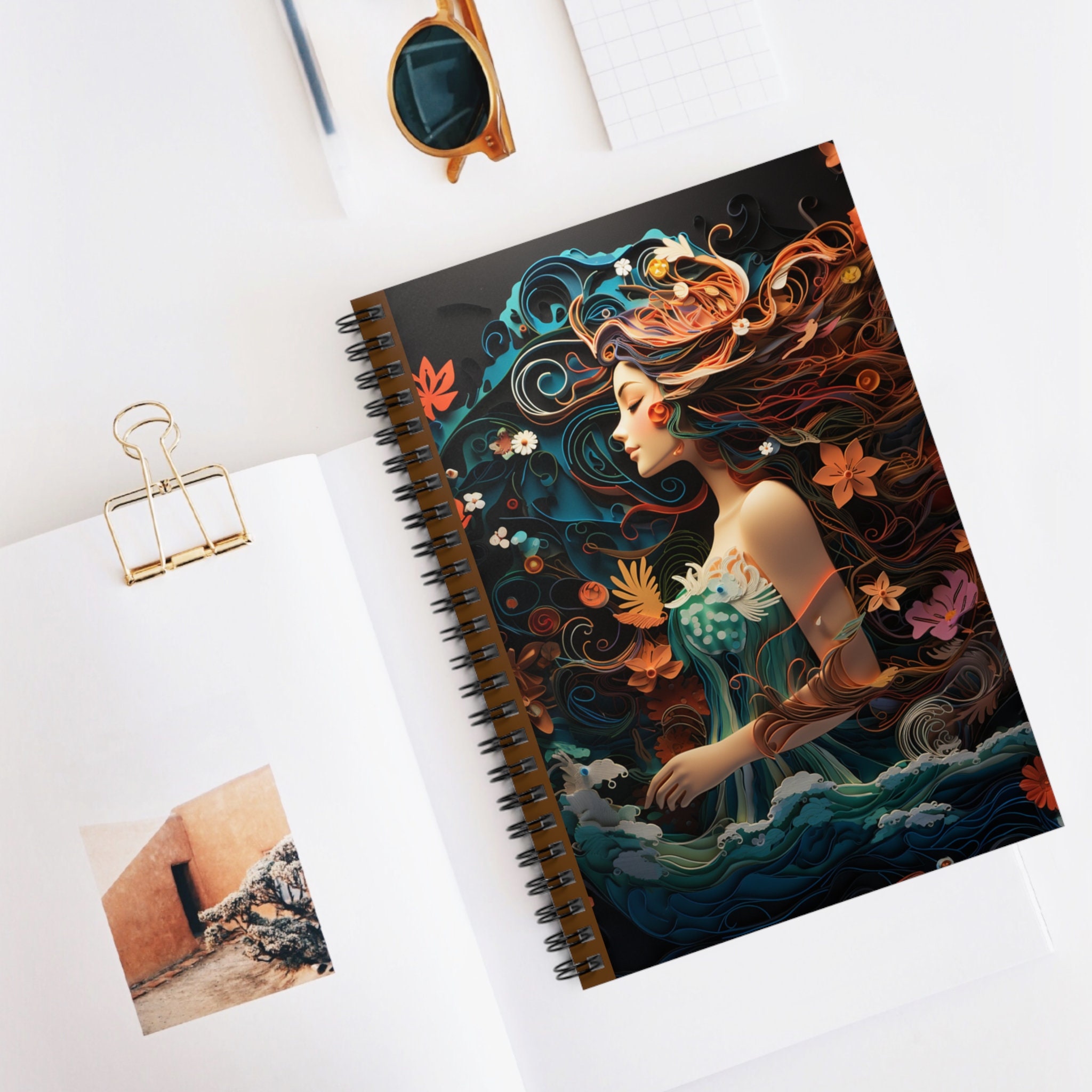 Beautiful Fairy Spiral Notebook, Fantasy Fairy Journal, Fairytale ...