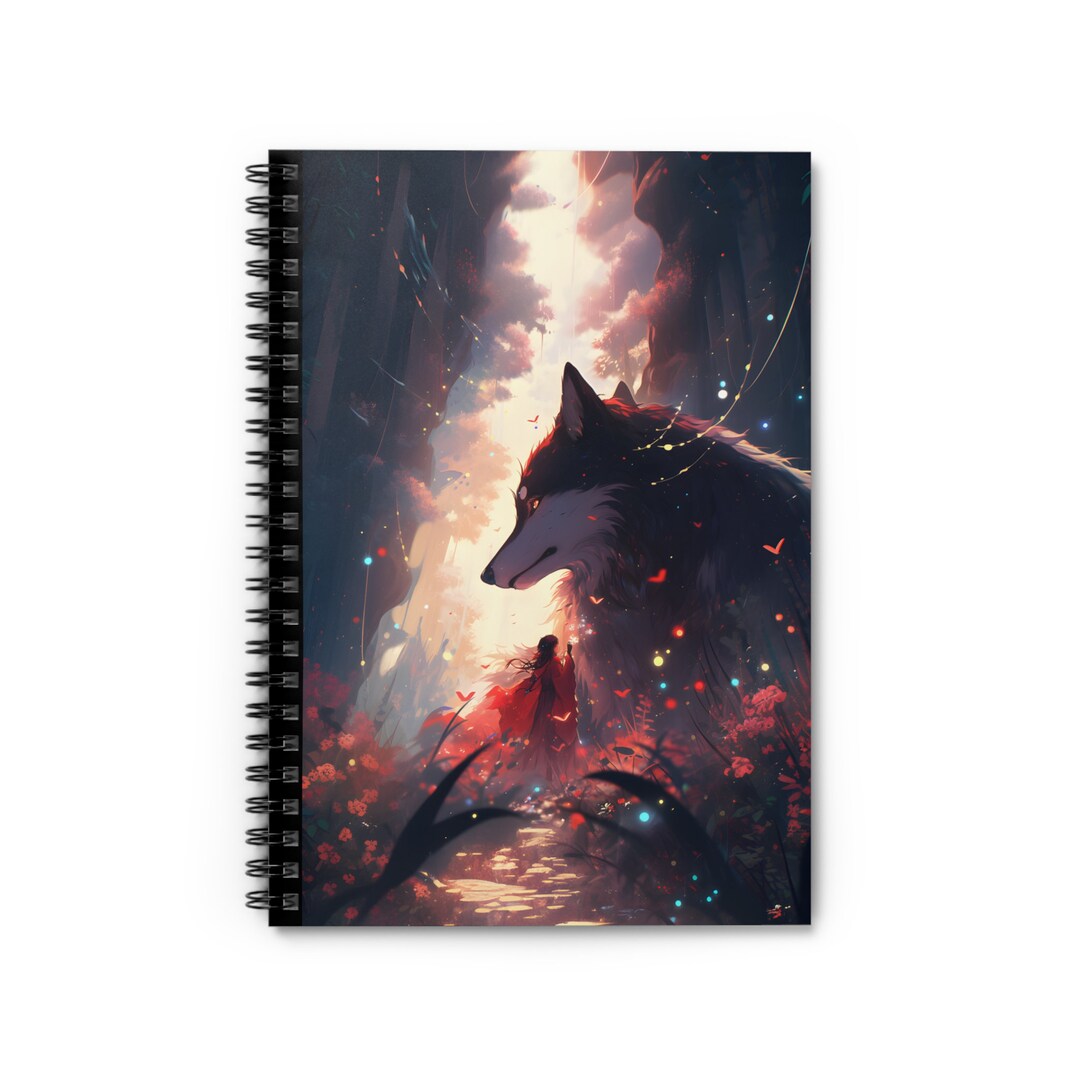 Cute Anime Wolf Notebook, Wolf Journal, Fantasy Girl and Wolf Mental ...