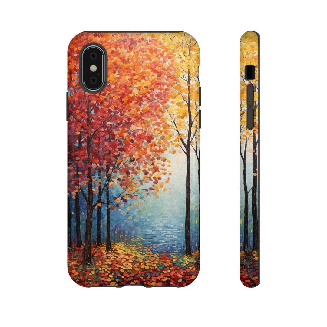 Autumn Trees Phone Cover, Fall Leaves Phone Case, Nature iPhone Pro ...