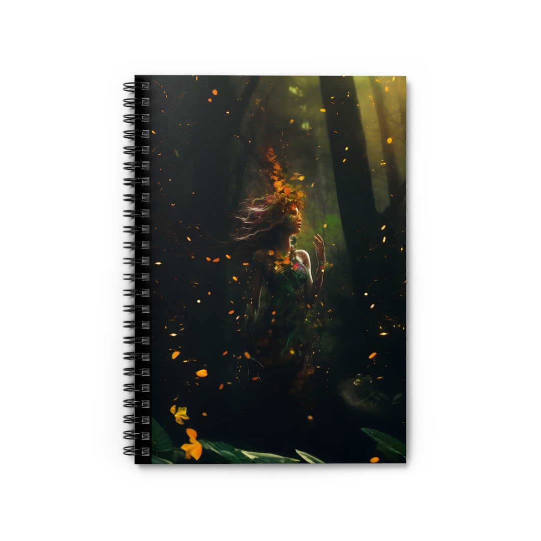Fantasy Earth Fairy Spiral Notebook, Forest Fairy Journal, Fairytale ...