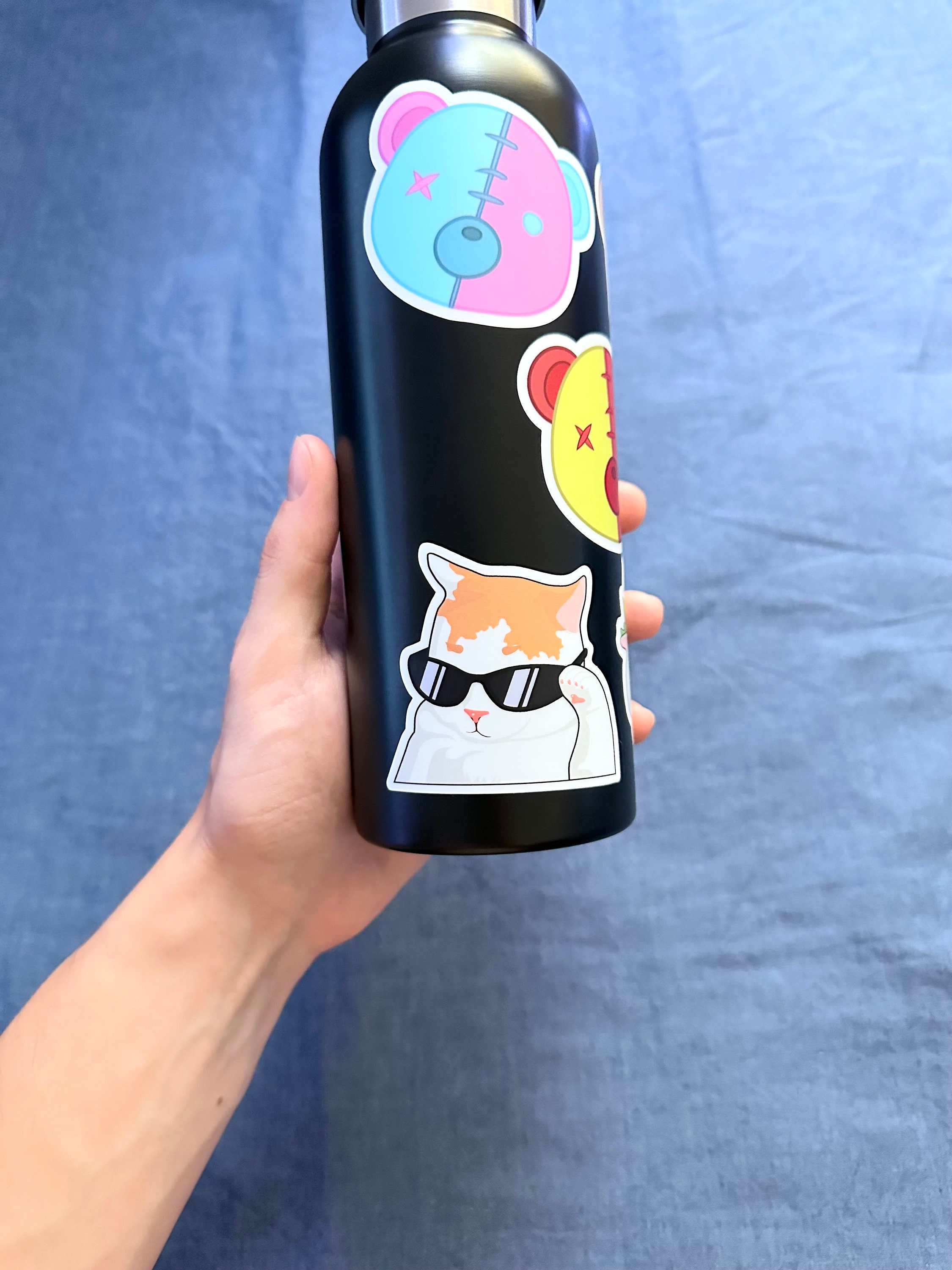 Cat Sticker Meme Hydroflask Sticker Kawaii Laptop Stickers - Etsy