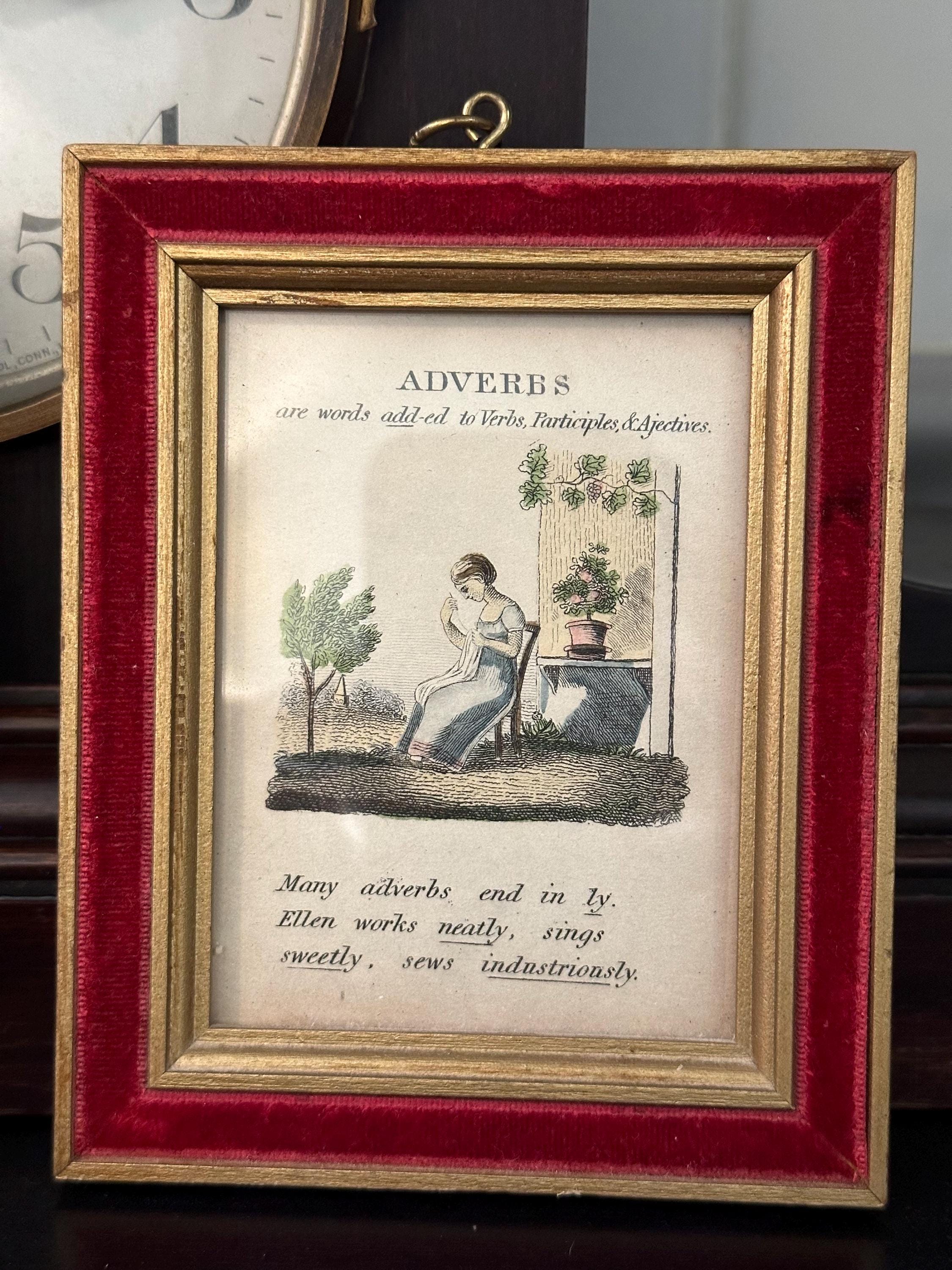 Adjectives & Adverb Grammar Red Velvet Framed Prints - Etsy