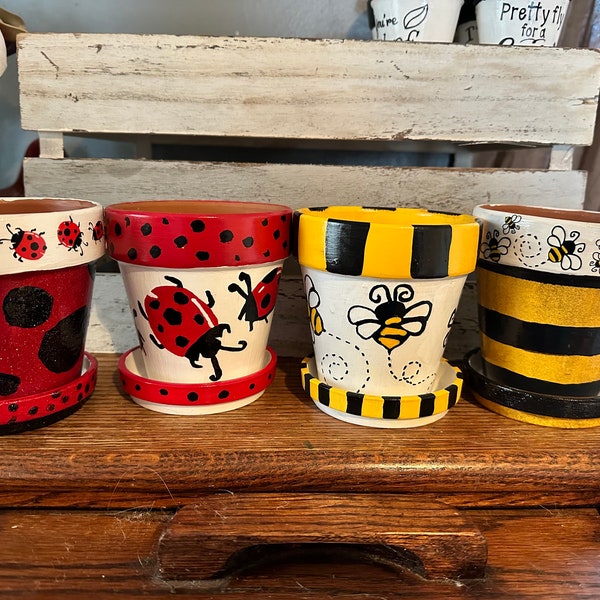 Ladybug Planters - Etsy