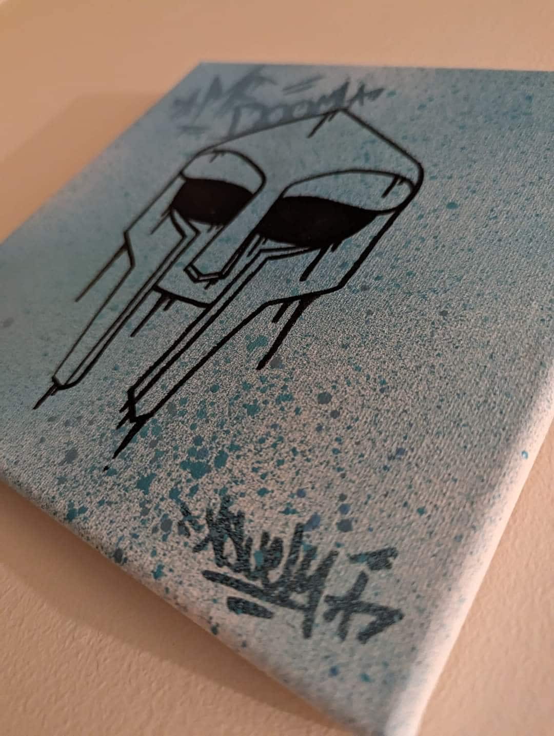 Graffiti / Street Art, 20cm X 20cm MF Doom Mask Asuek Original Canvas ...