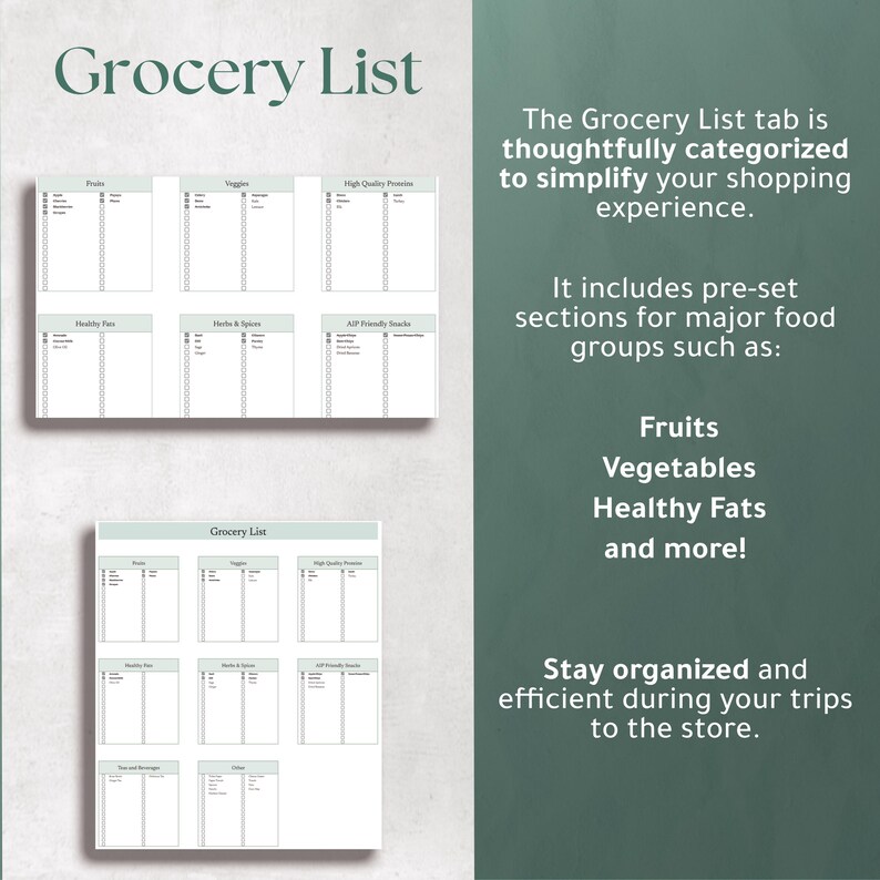 Autoimmune Protocol Diet Food List and Meal Planner| Diet and Food ...