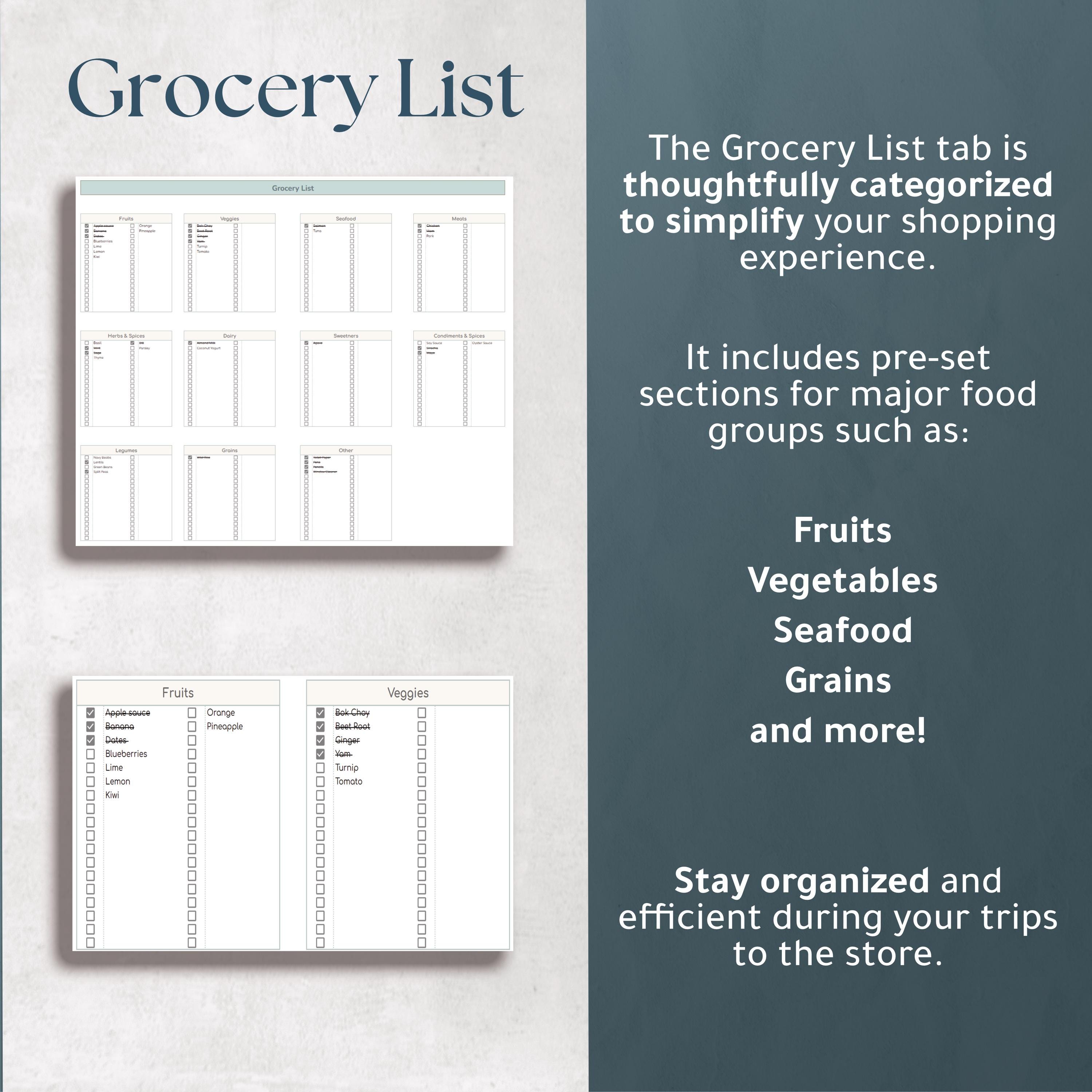 FODMAP Diet Planner Google Sheets, Low Fodmap Food List, Gut Health ...