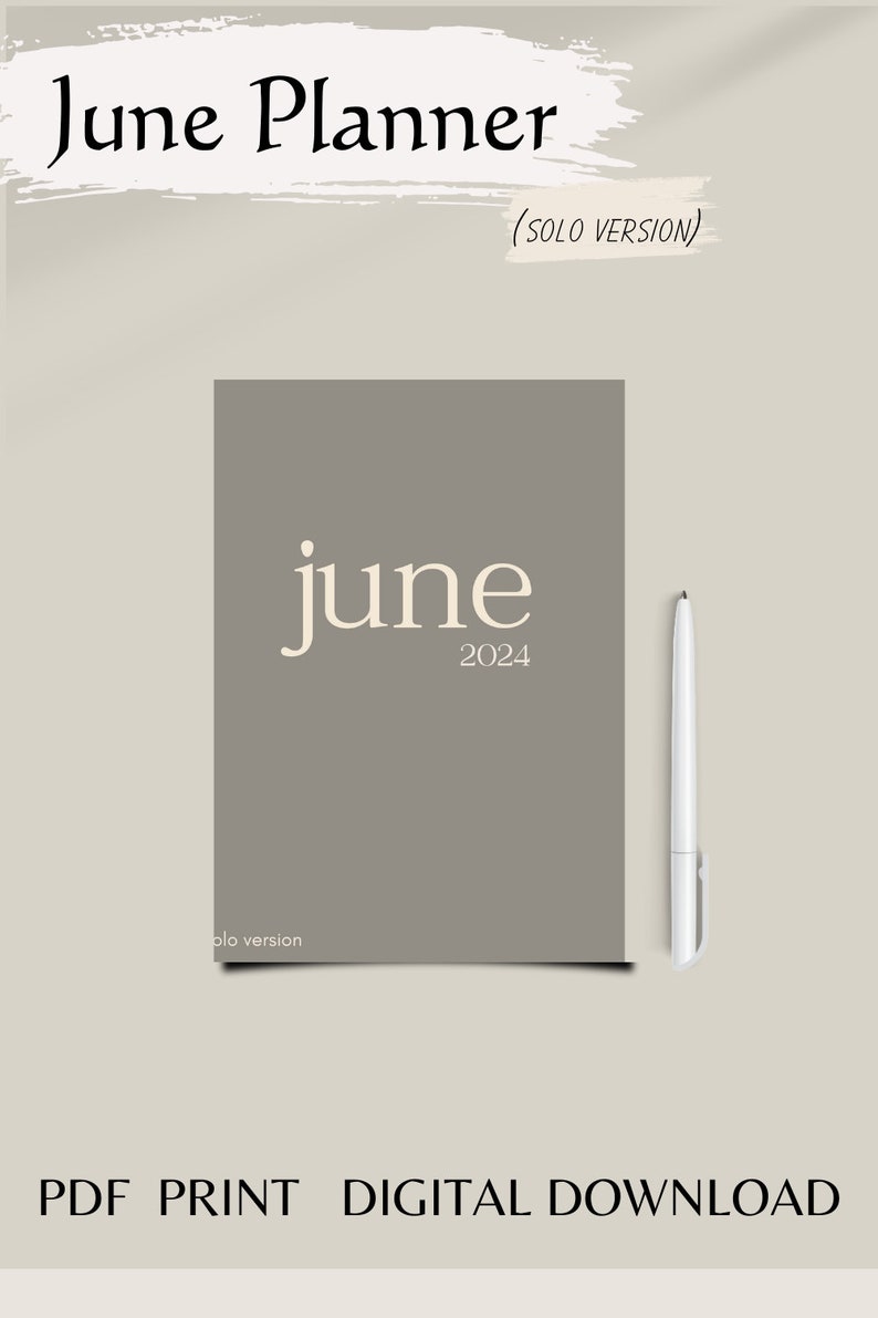 2024 June Planner, Printable PDF, Digital Download, Daily Planner ...