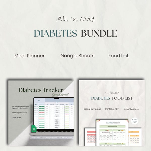 Diabetic Exchange Chart - Etsy