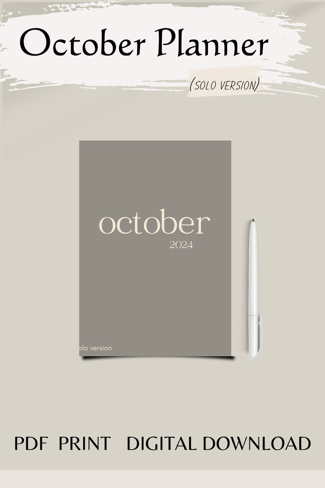 2024 October Planner, Printable PDF, Digital Download, Daily Planner ...