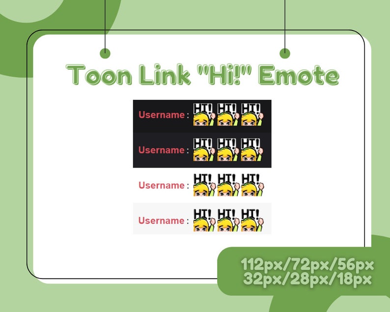 Toon Link hi Emote for Twitch or Discord - Etsy