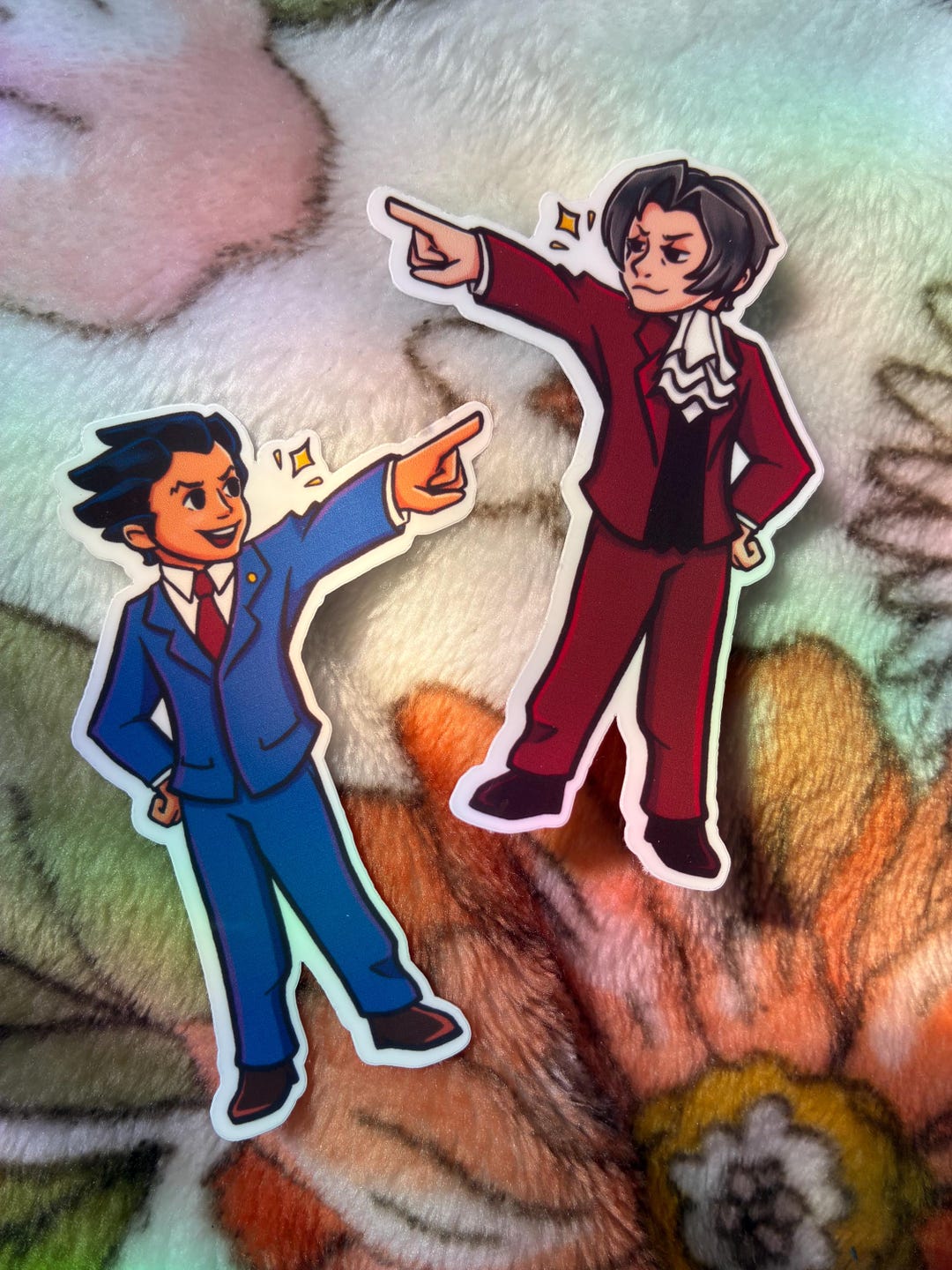 Phoenix and Edgeworth Ace Attorney 3 X 2 Inch Stickers - Etsy