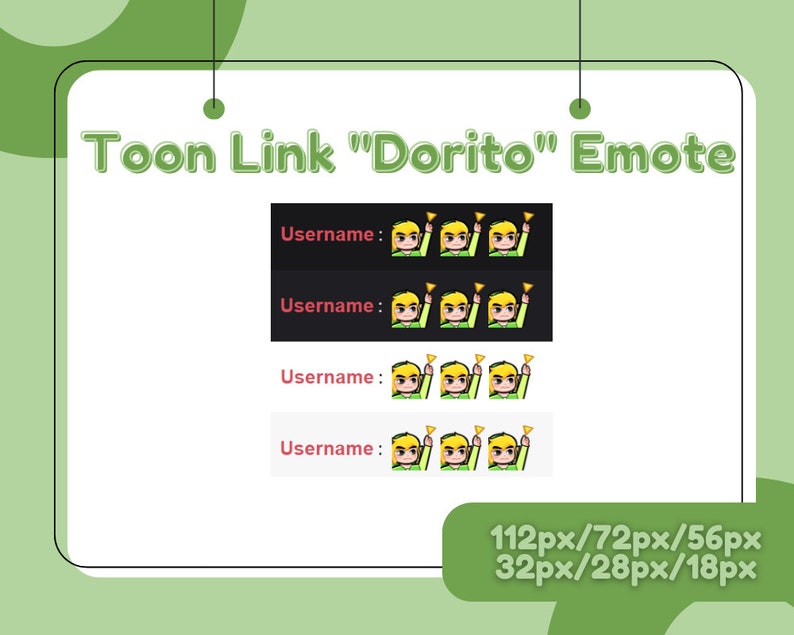 Toon Link "dorito" Emote for Twitch or Discord - Etsy