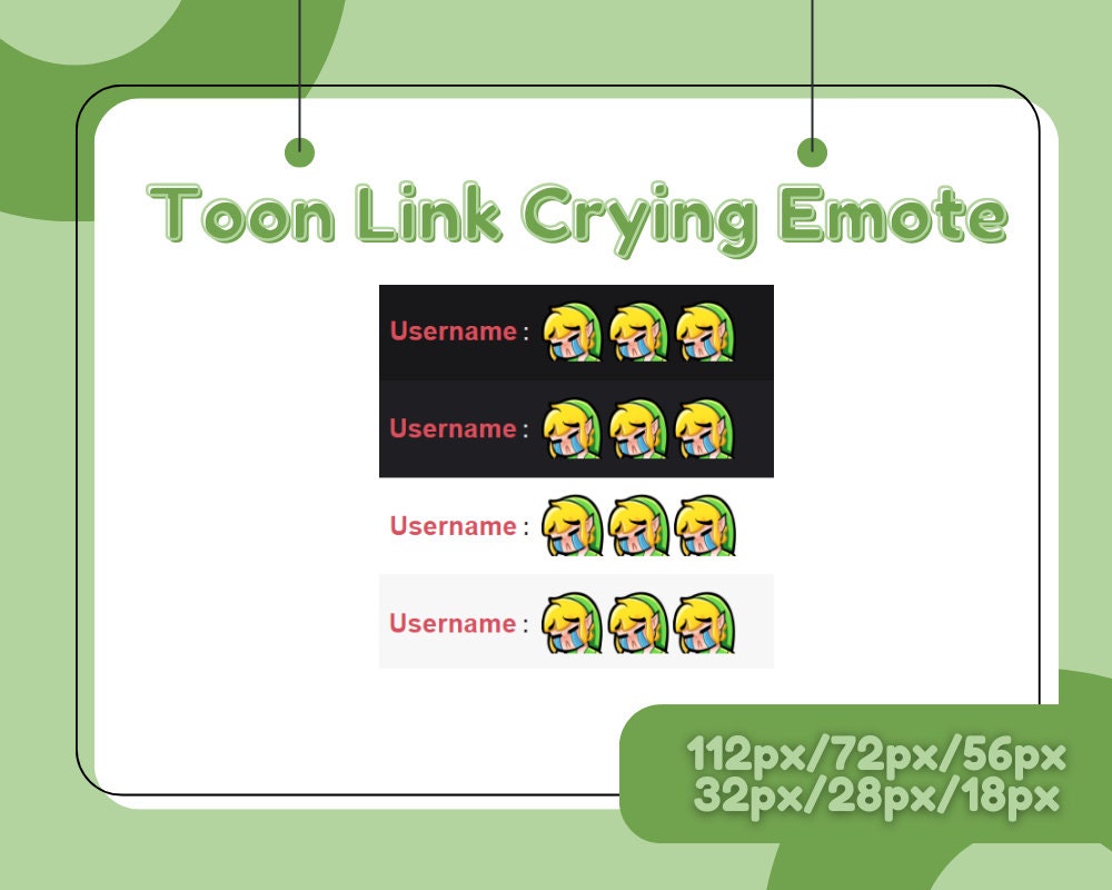Toon Link Crying Emote for Twitch or Discord - Etsy
