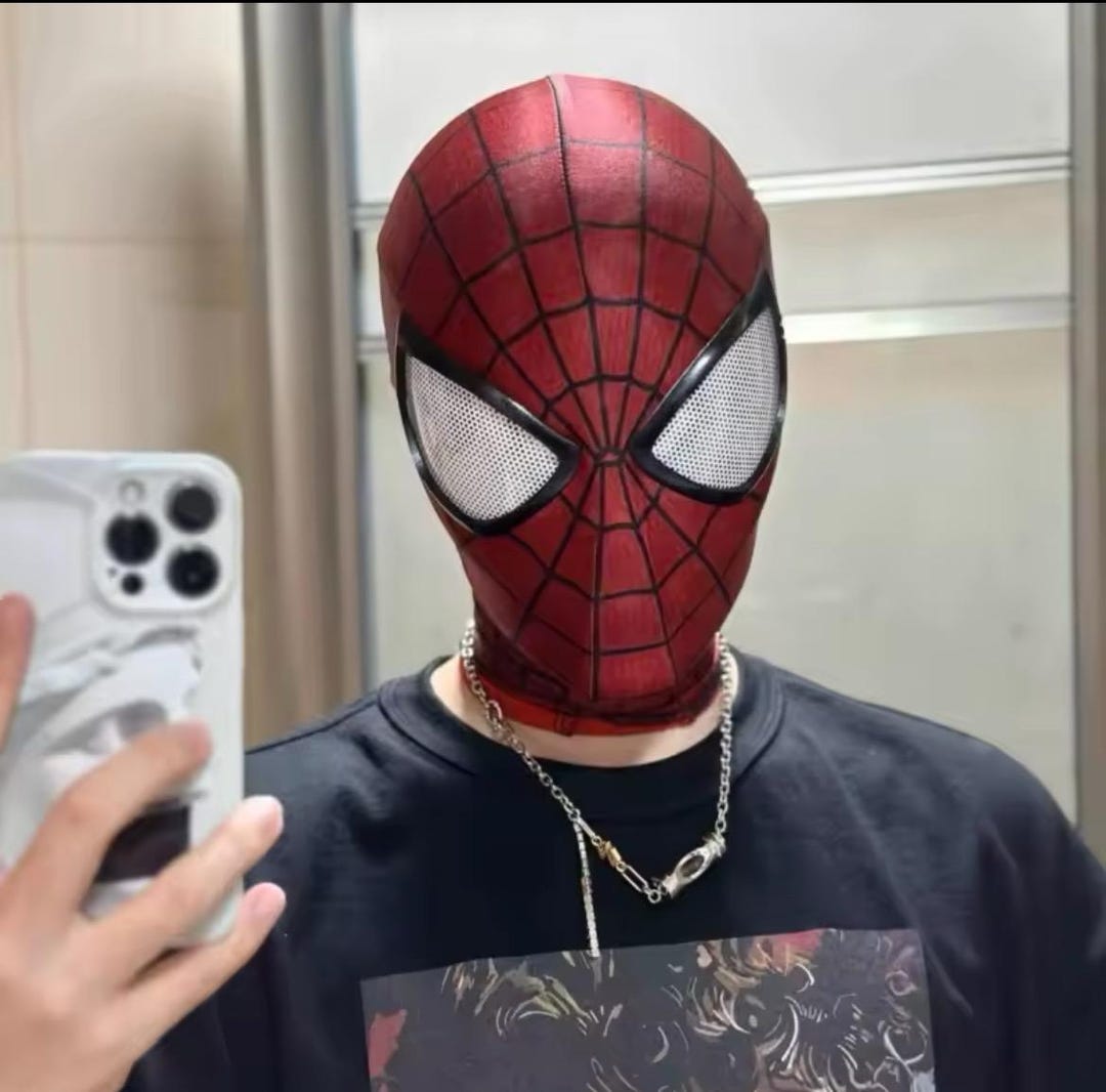 Customized Sam Raimi Spider-man Mask Adult Wearable Cosplay Prop, Tobey ...