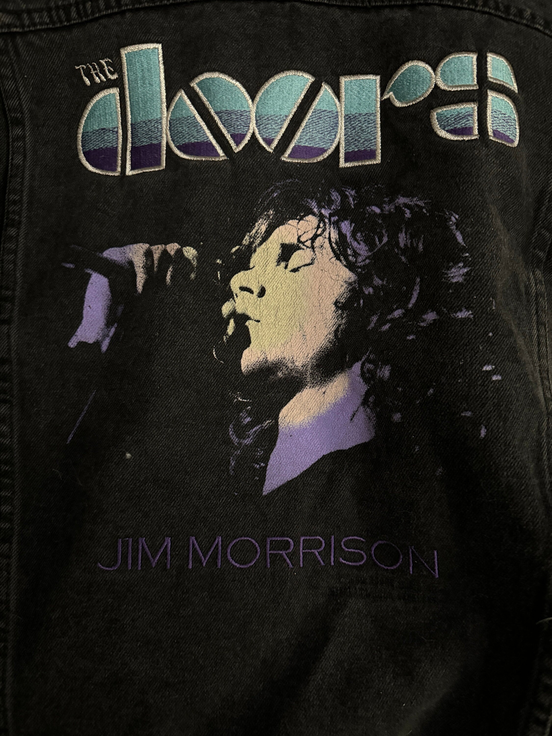 The Doors, Jim Morrison, Vintage 1990s, Rare, Embroidered Black Denim ...