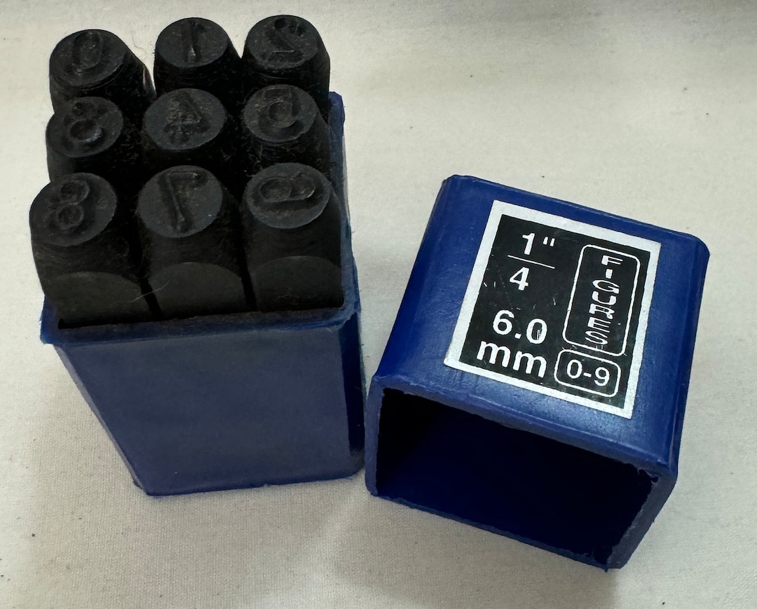 Leather or Metal Number Stamps 1/4" Steel Heavy Duty - Etsy