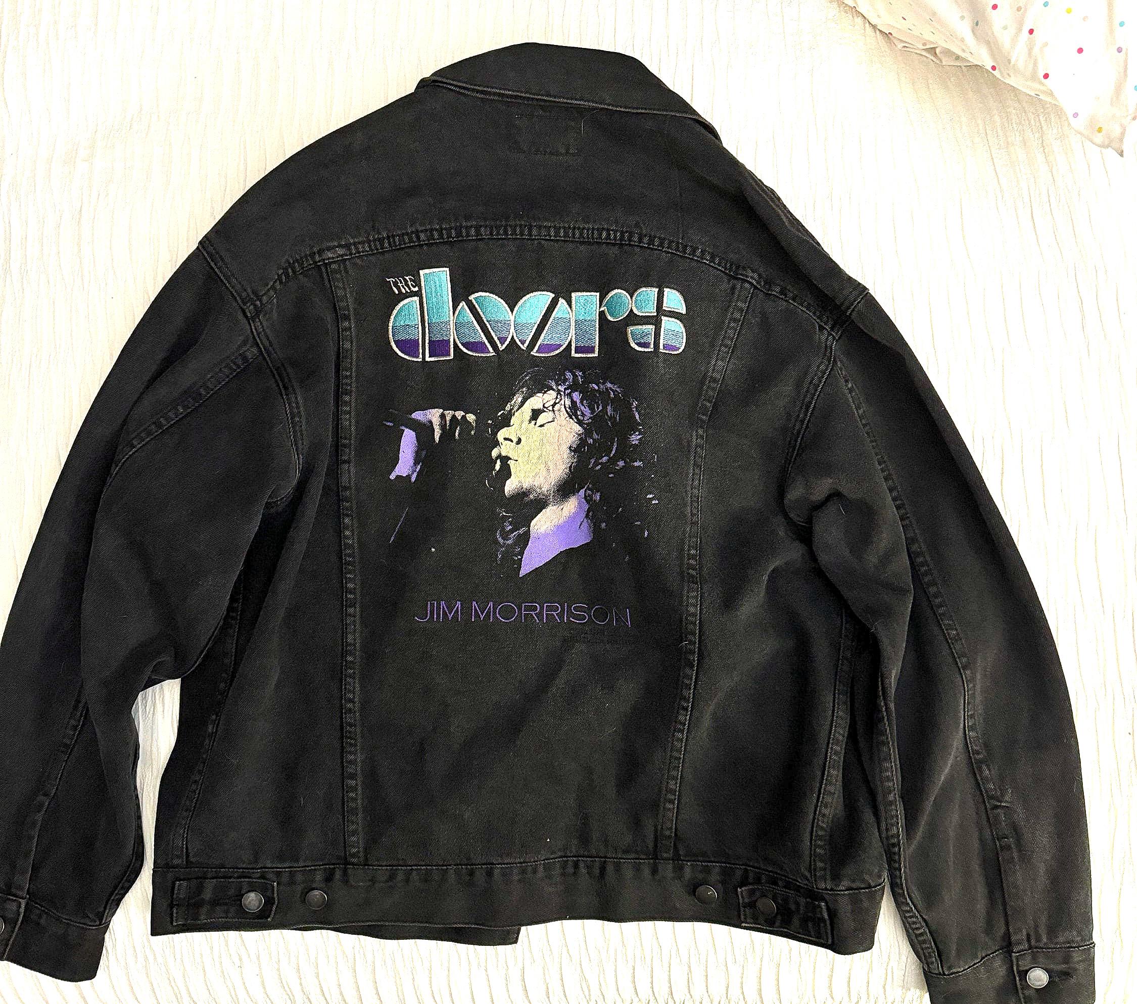 The Doors, Jim Morrison, Vintage 1990s, Rare, Embroidered Black Denim ...